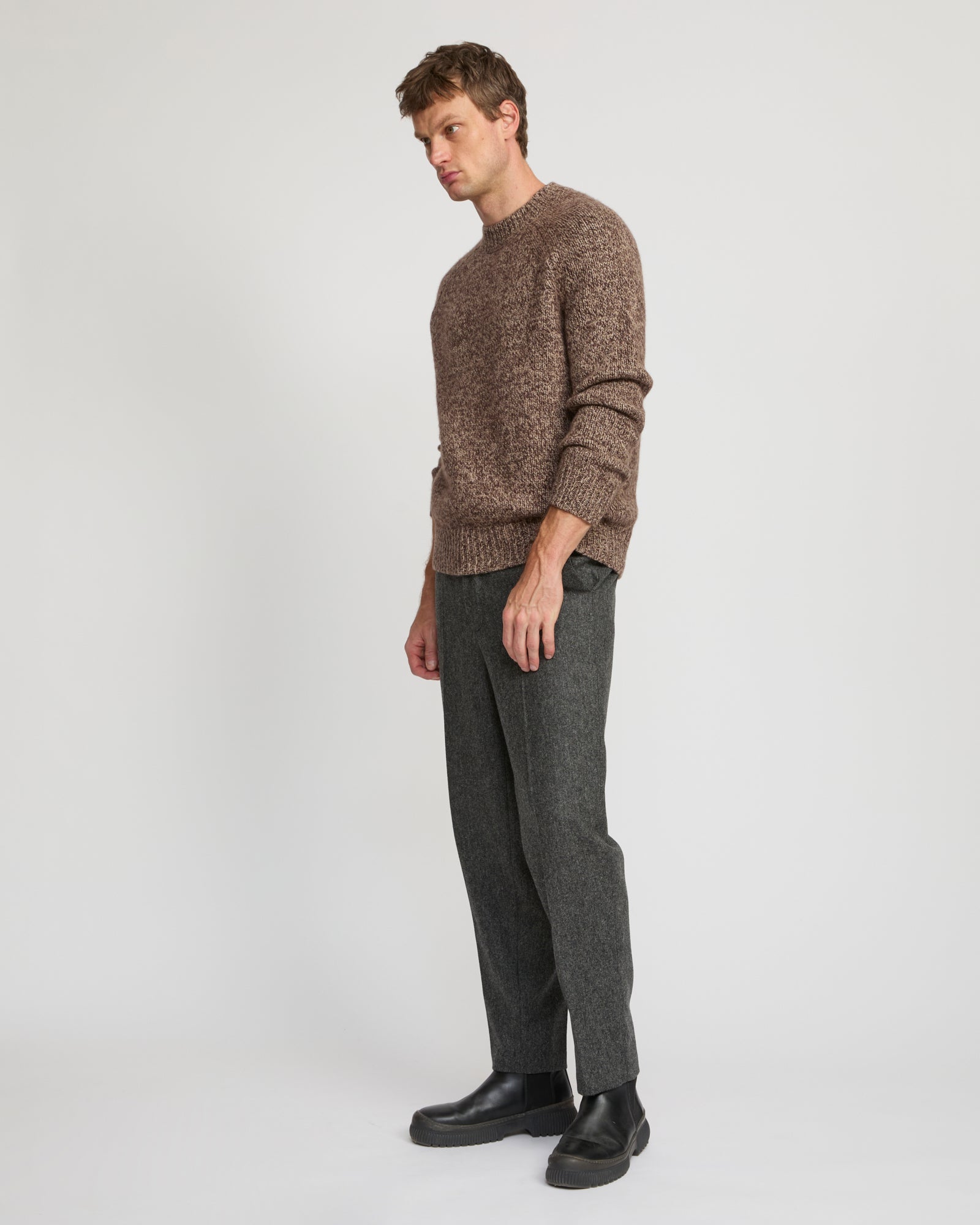 Straight-leg cashmere and wool tweed trousers - grey - Yves Salomon – Yves Salomon US