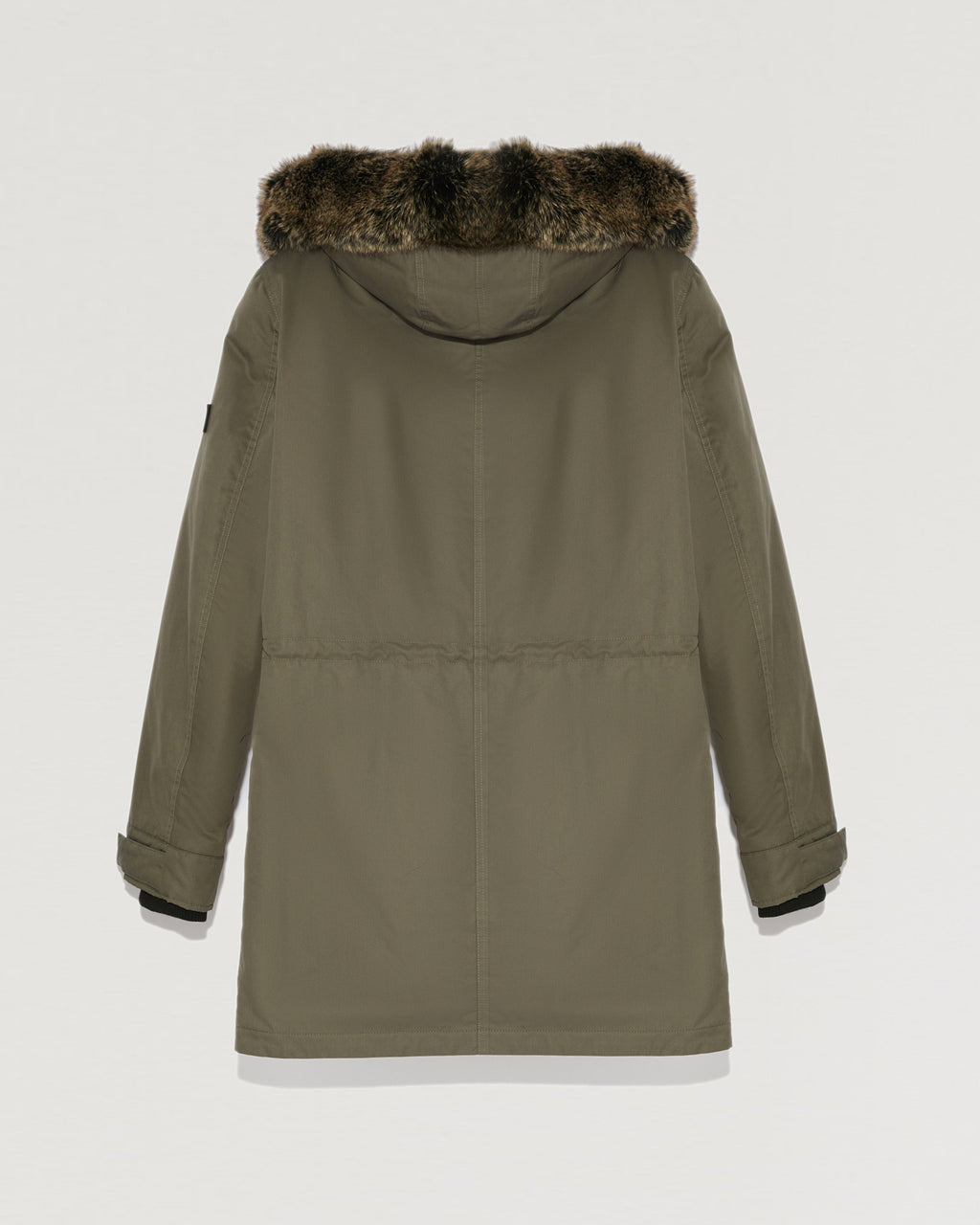 Hooded parka with fox fur - Khaki - Yves Salomon – Yves Salomon US